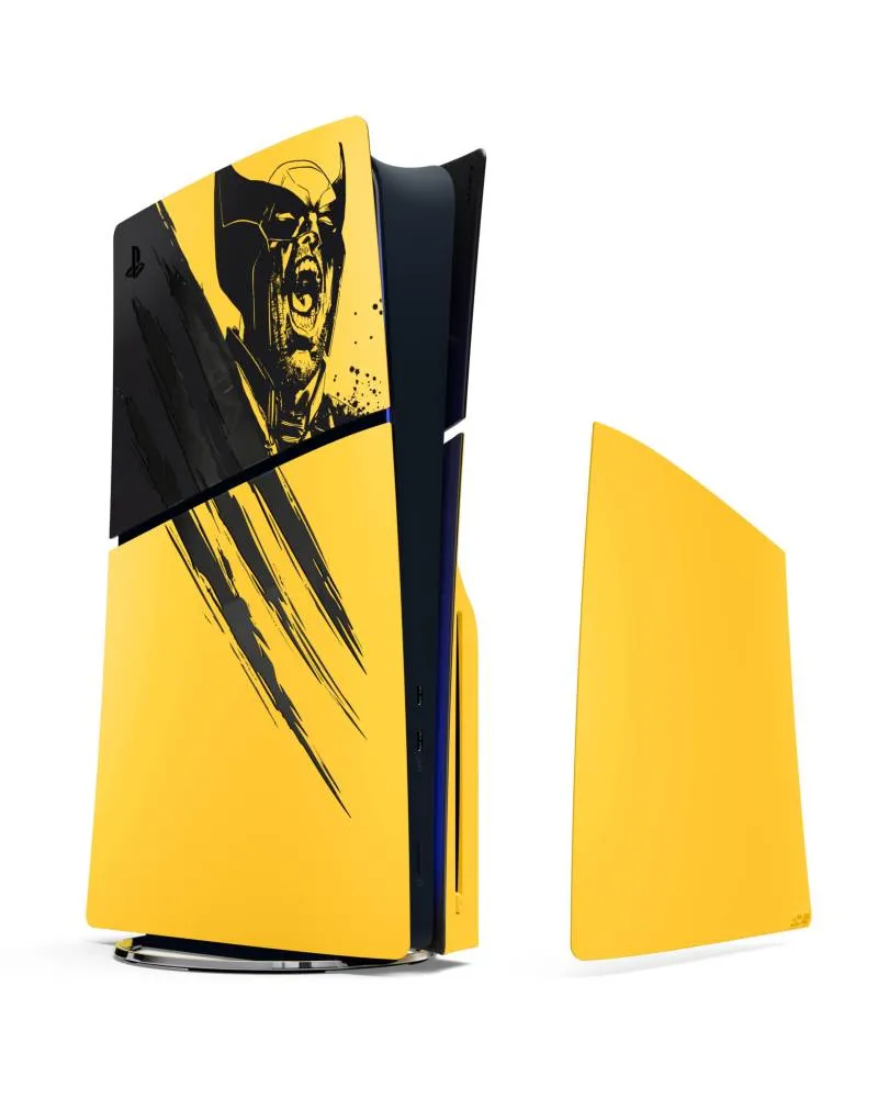 Maska za Playstation 5 Slim Konzolu - Marvel’s Wolverine Battle Yellow - Limited Edition