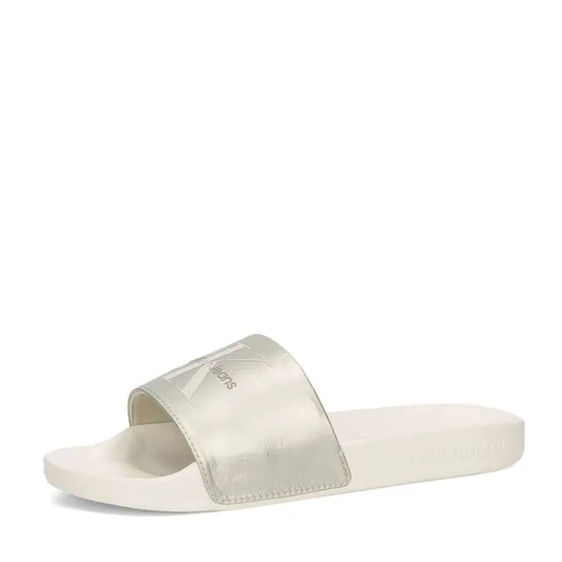 Calvin Klein Ženske papuče, Srebrne
