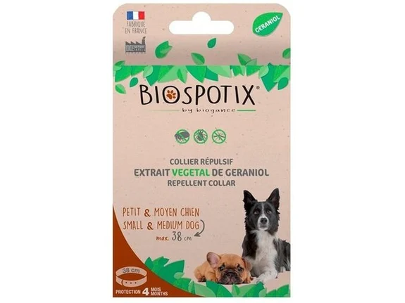 Biogance Biljna ogrlica protiv buva i krpelja za male pse BioSpotix 38cm