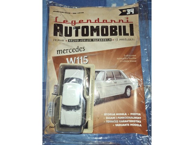 Mercedes w115  Legendarni automobili