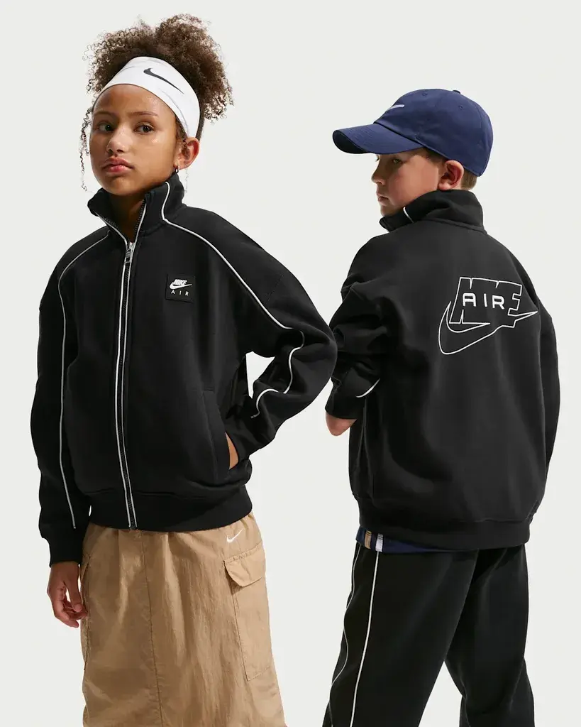 Nike Dečiji gornji deo trenerke Air Fleece II7348-010, Crni