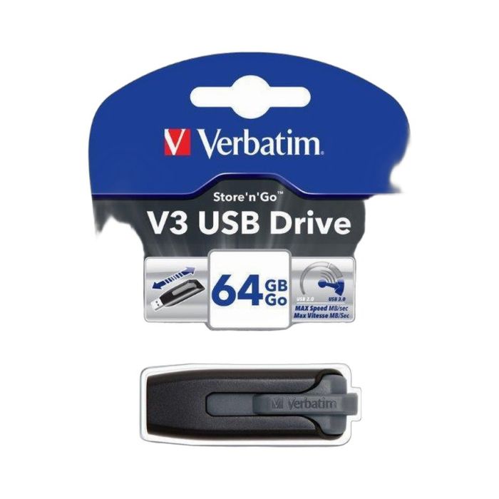 USB Flash Verbatim V3 64GB Grey (49174)
