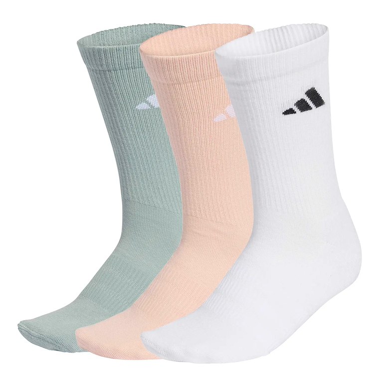 Adidas Čarape C Ess Crw 3P KF4553, 3 para, Svetlozelene, roze i bele