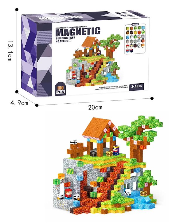 Magnetne kocke za slaganje 100 komada