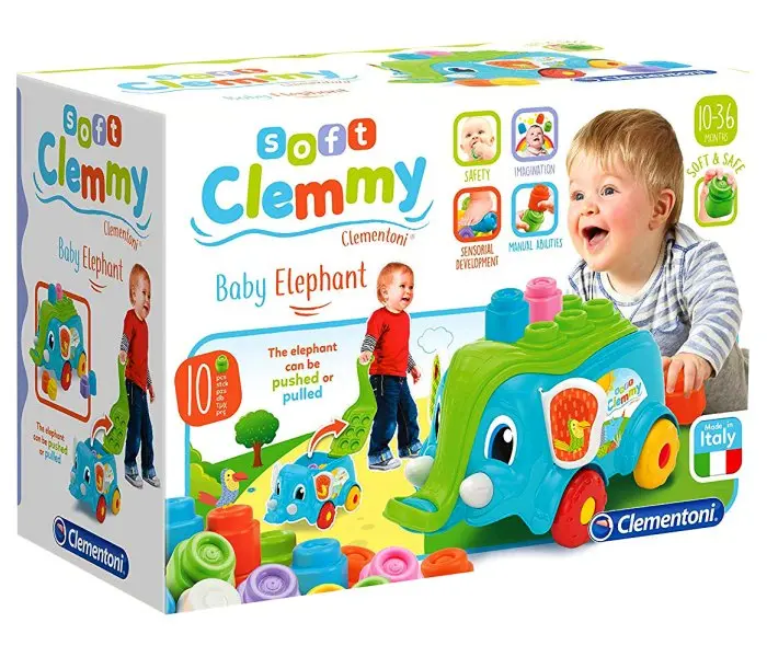 Klementoni kolica sa blokovima Klemi beba slon 10-36m