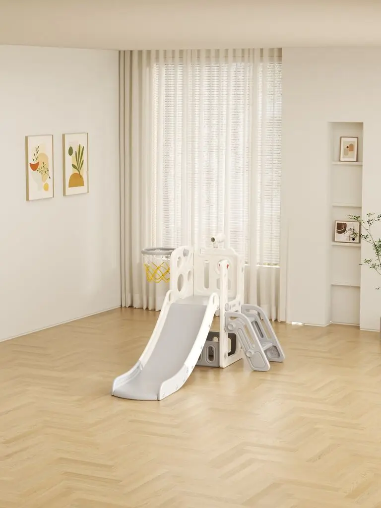 Feelkids Dečji tobogan sa košem I teleskopom "Elf", Sivo beli