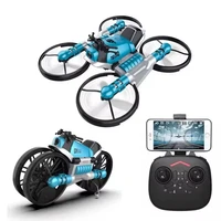 2-u-1 RC Motor – Dron za Kopno i Vazduh – Mini Deformabilni Helikopter sa Sat Kontrolom (WiFi, Kamera, 3+ godine)