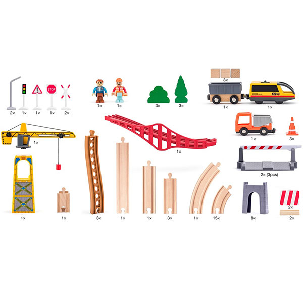 Železnički set Dizalica Woody 93073