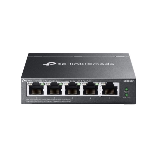 TP LINK ES205GP Omada 5-Port Gigabit Easy Managed Switch with 4-Port PoE+