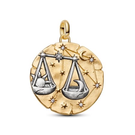 Zodijak Medaljon u znaku vage u dva tona - veliki