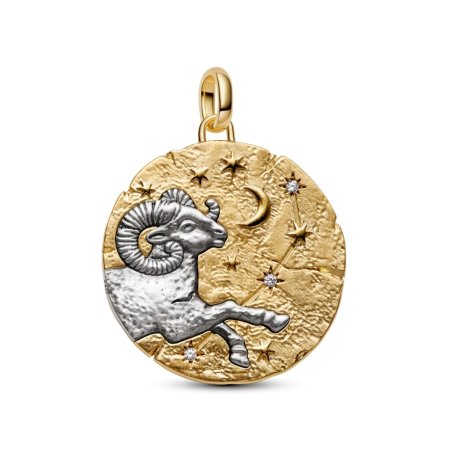 Zodijak Medaljon u znaku ovna u dva tona - veliki