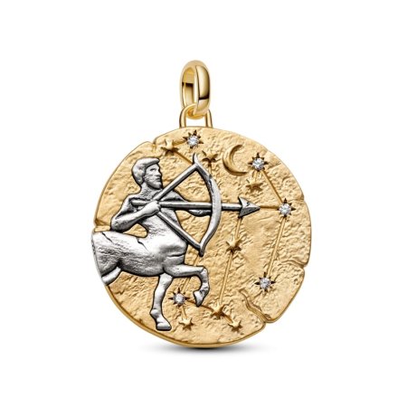 Zodijak medaljon u znaku strelca u dva tona - veliki