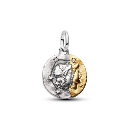 Zodijak medaljon u znaku blizanaca u dva tona