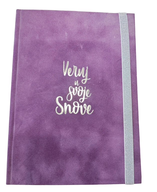 Notes A5 pliš, Veruj u svoje snove, Svetloljubičasti
