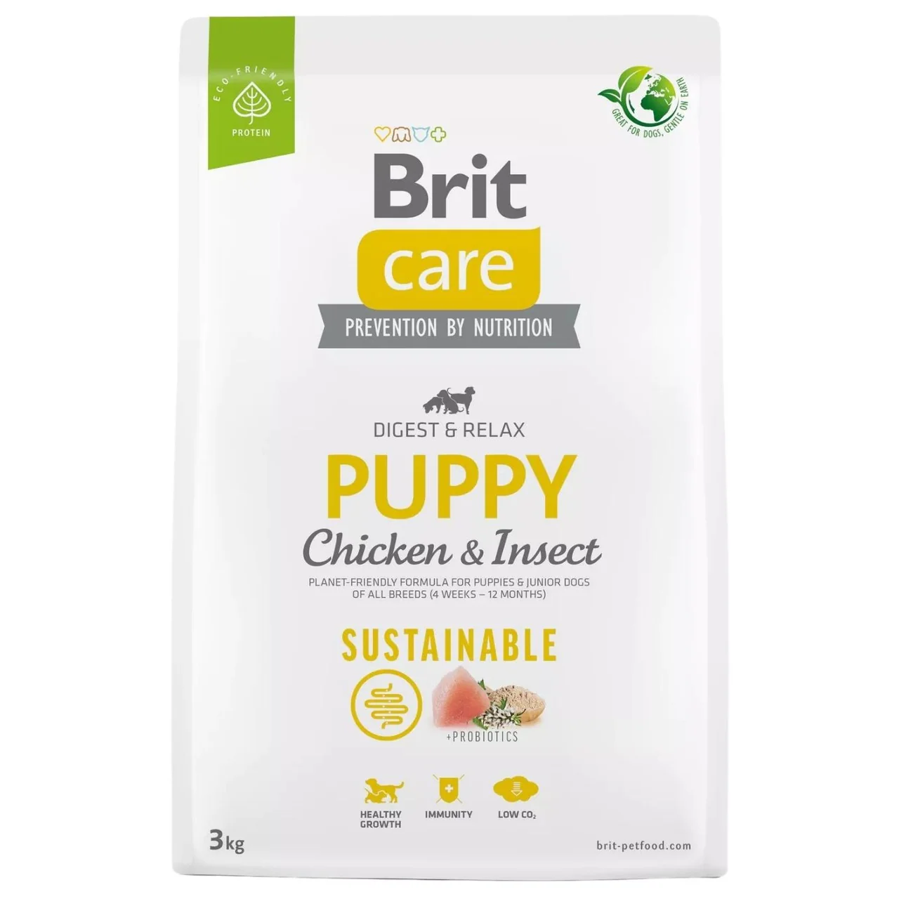 BRIT CARE Sustainable, PUPPY All Breed, s piletinom i insektima