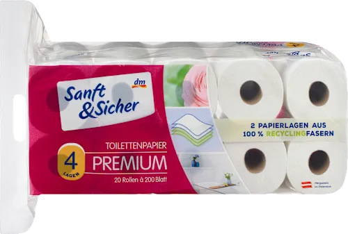 Sanft&Sicher
Toalet papir 4-slojni, 20 kom