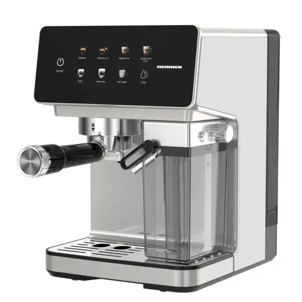 Heinner Espresso aparat HEM-LK20DMLK, 20 bara, 1.6L, posuda za mleko, Sivi