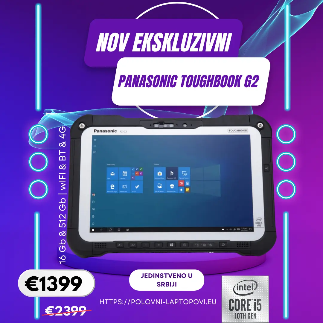Panasonic Toughbook G2 FZ-G2AZ00EM4
Panasonic Toughbook G2 FZ-G2AZ00EM4 – NOV – Rugged Windows tablet