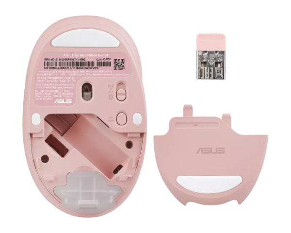 Asus ASUS MD101 Wireless miš roze (MIS02271)