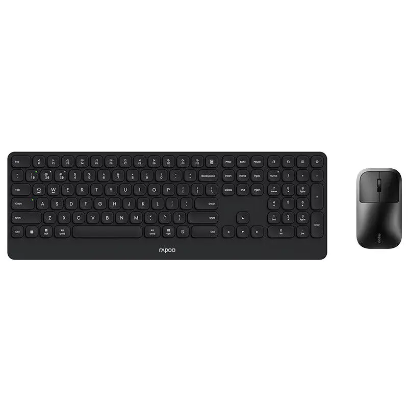 Rapoo Tastatura, Bluetooth, Bežična, Tamnosiva + Miš, Crni