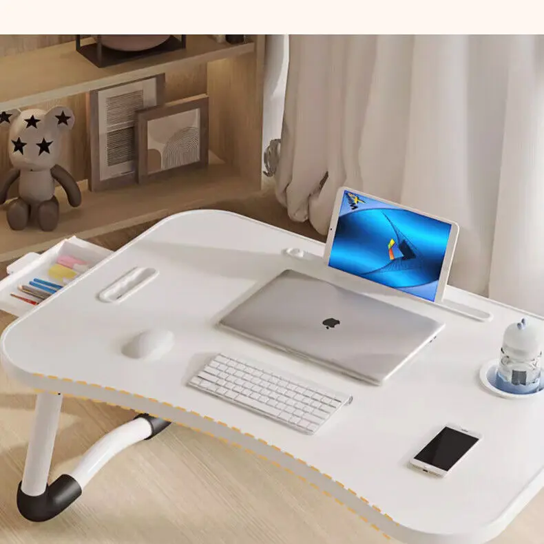 Mryc Sklopivo postolje za laptop za krevet, Belo