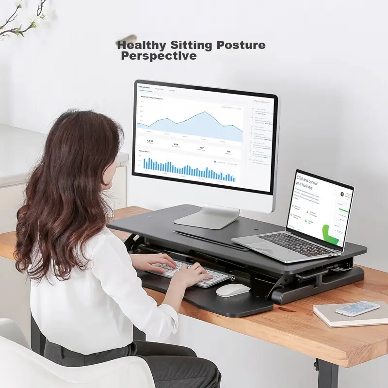 Brateck Sto za monitor, Podesivi, 80x61.5 cm, Beli