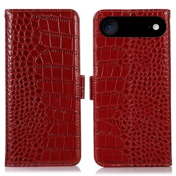 IPHONE AIR CROCODILE SERIJA KOŽNA MASKA-NOVČANIK SA RFID-OM - CRVENA
