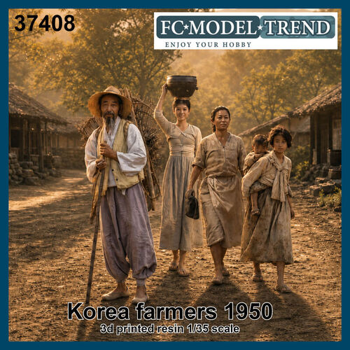 NEW! FC ModelTrend 37408 Korea Farmers 1950 (4 Figures / 3D-Printed)