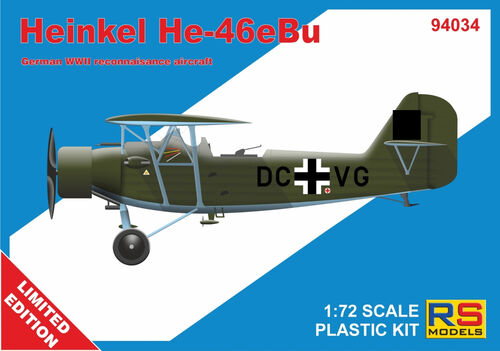 NEW! RS Models 94034 Heinkel He-46 eBu (4 Decal Versions / Limited Edition)