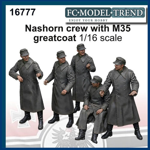 NEW! FC ModelTrend 16777 Nashorn Crew with M35 Greatcoats (5 Figures / 3D-Printed)