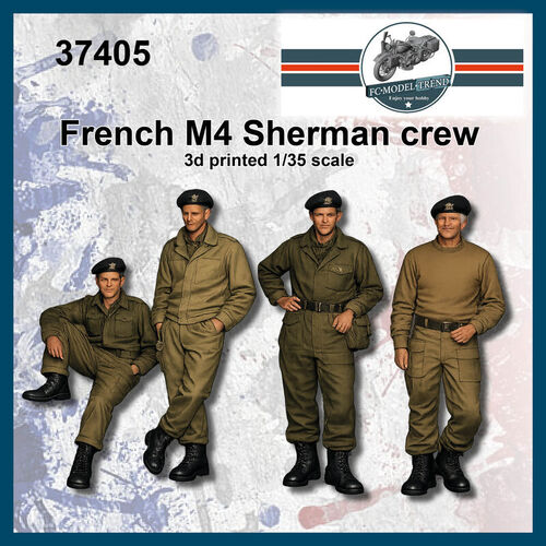 NEW! FC ModelTrend 37405 French Tank Crew 1945 (4 Figures / 3D-Printed)