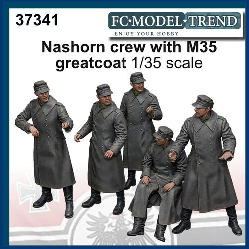 NEW! FC ModelTrend 37431 Nashorn Crew with M35 Greatcoats (5 Figures / 3D-Printed)