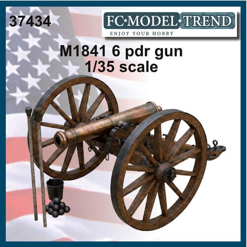 NEW! FC ModelTrend 37434 US M1841 6-pounder Field Gun (3D-Printed)