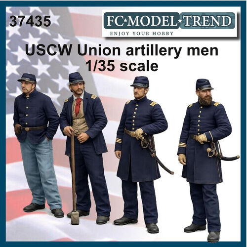 NEW! FC ModelTrend 37435 Union Artillery Men (4 Figures / 3D-Printed)