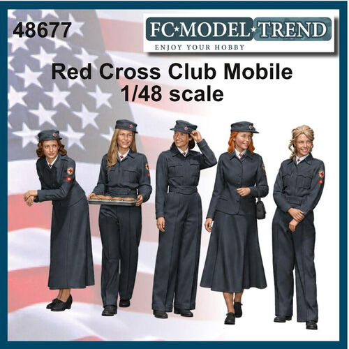 NEW! FC ModelTrend 48677 Red Cross Club Mobile Service Women (5 Figures / 3D-Printed)