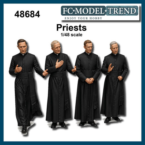 NEW! FC ModelTrend 48684 Priests (4 Figures / 3D-Printed)