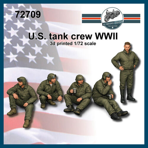 NEW! FC ModelTrend 72709 US WWII Tank Crew (5 Figures / 3D-Printed)