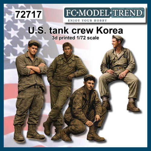 NEW! FC ModelTrend 72717 US Tank Crew Korean War (4 Figures / 3D-Printed)