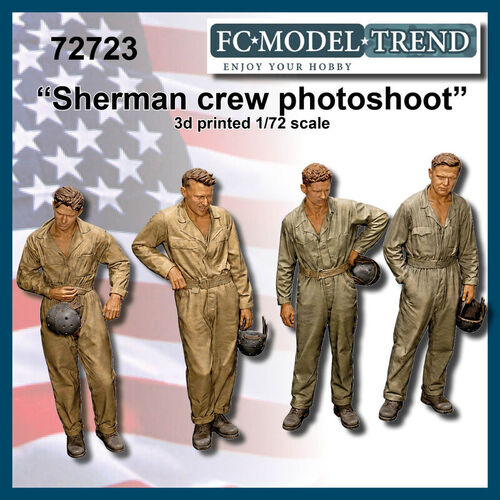 NEW! FC ModelTrend 72723 Sherman Crew Photoshoot (4 Figures / 3D-Printed)