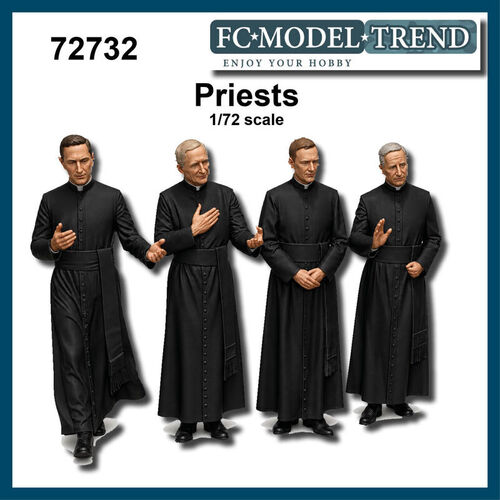 NEW! FC ModelTrend 72732 Priests (4 Figures / 3D-Printed)