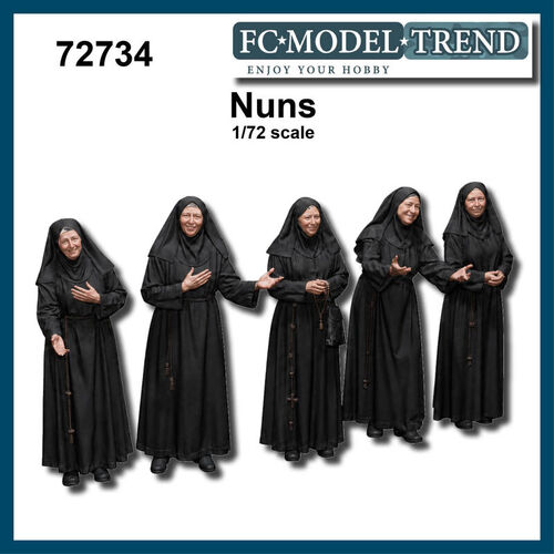 NEW! FC ModelTrend 72734 Nuns (5 Figures / 3D-Printed)