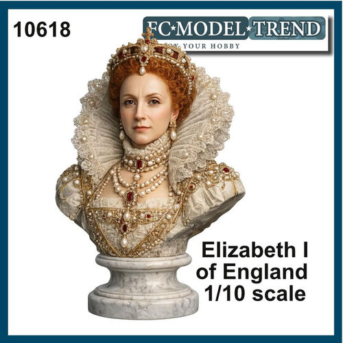 NEW! FC ModelTrend 10618 Elizabeth I of England Bust (3D-Printed)