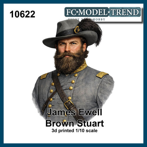 NEW! FC ModelTrend 10622 James Ewell Brown (Jeb) Stuart Bust (3D-Printed)
