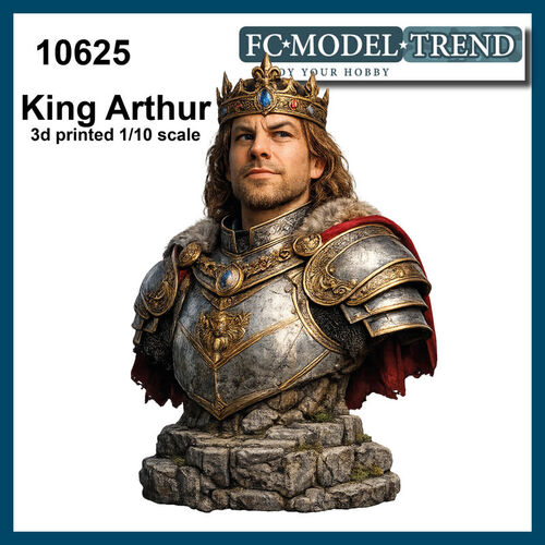 NEW! FC ModelTrend 10625 King Arthur Bust (3D-Printed)