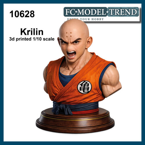 NEW! FC ModelTrend 10628 Krilin Bust (3D-Printed)