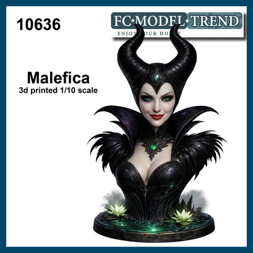 NEW! FC ModelTrend 10636 Maleficent Bust (3D-Printed)