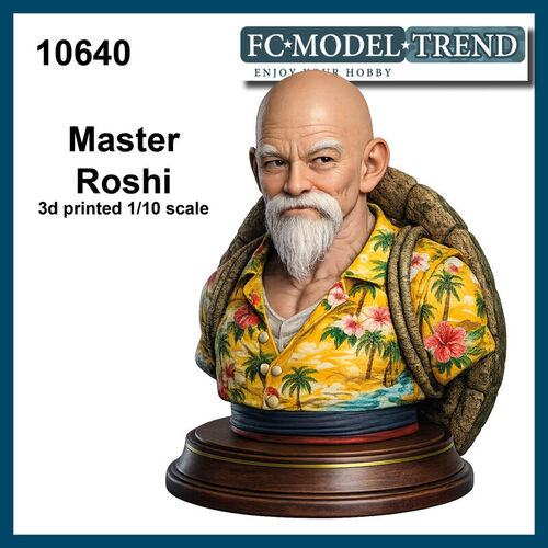 NEW! FC ModelTrend 10640 Master Roshi Bust (3D-Printed)