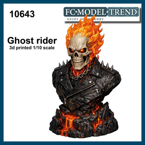 NEW! FC ModelTrend 10643 Ghost Rider Bust (3D-Printed)