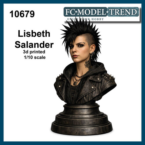 NEW! FC ModelTrend 10679 Lisbeth Salander Bust (3D-Printed)