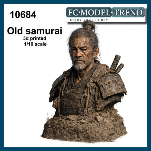 NEW! FC ModelTrend 10684 Old Samurai Bust (3D-Printed)
